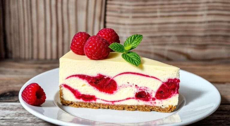 Raspberry Swirl Cheesecake