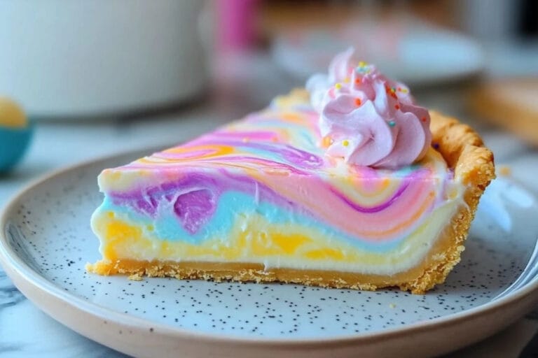 Easter Swirl Pie: A No-Bake Pastel Delight